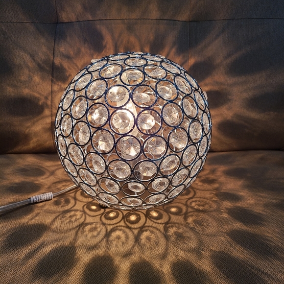 Accents | Ellipse Faux Crystal Ball Globe Rounded Accent Table Desk ...